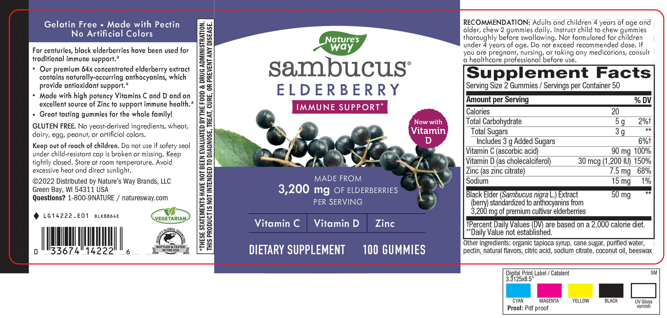 Nature's Way elderberry gummies with zinc