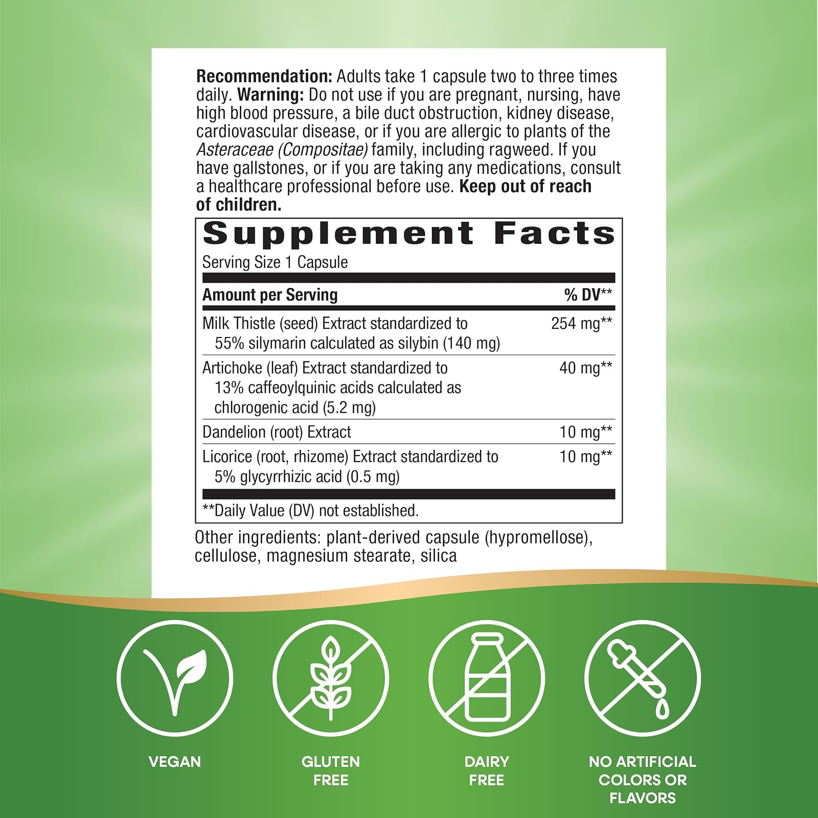 Nature's Way milk thistle benefits