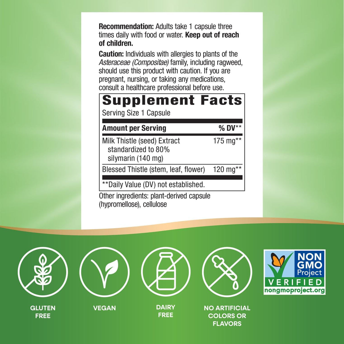 Nature's Way milk thistle capsules