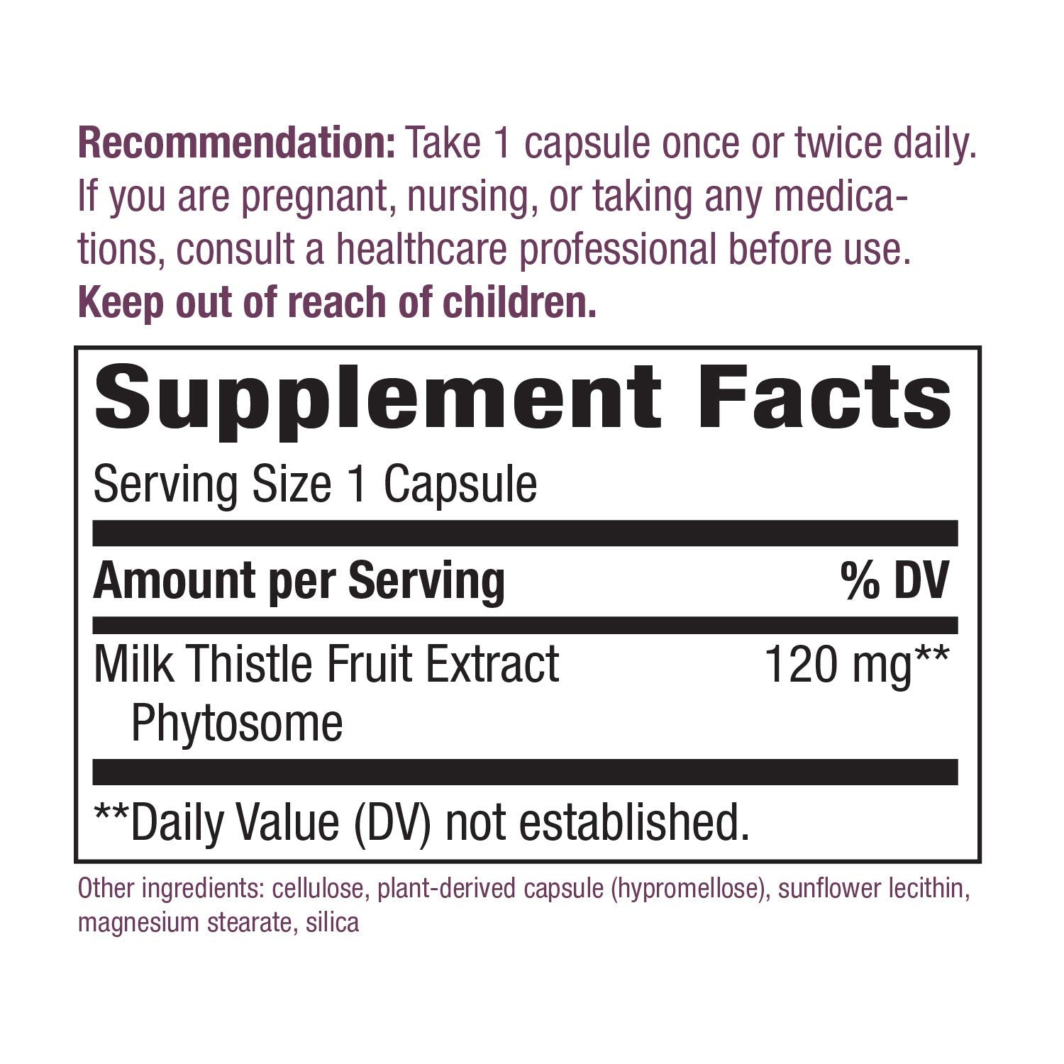 Nature's Way milk thistle for wellness