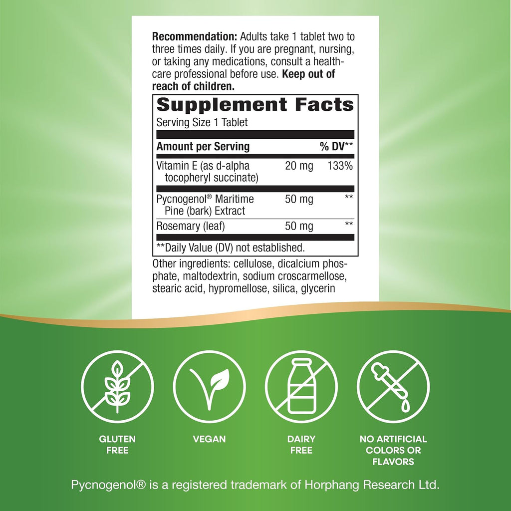 Nature's Way Pycnogenol natural energy booster