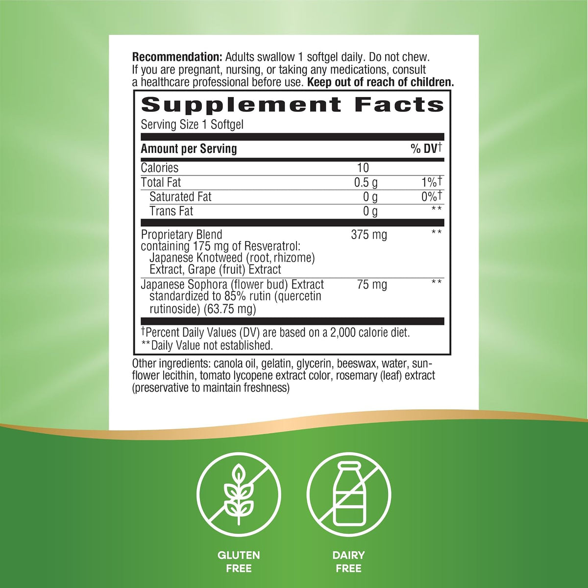 Nature's Way resveratrol for vitality