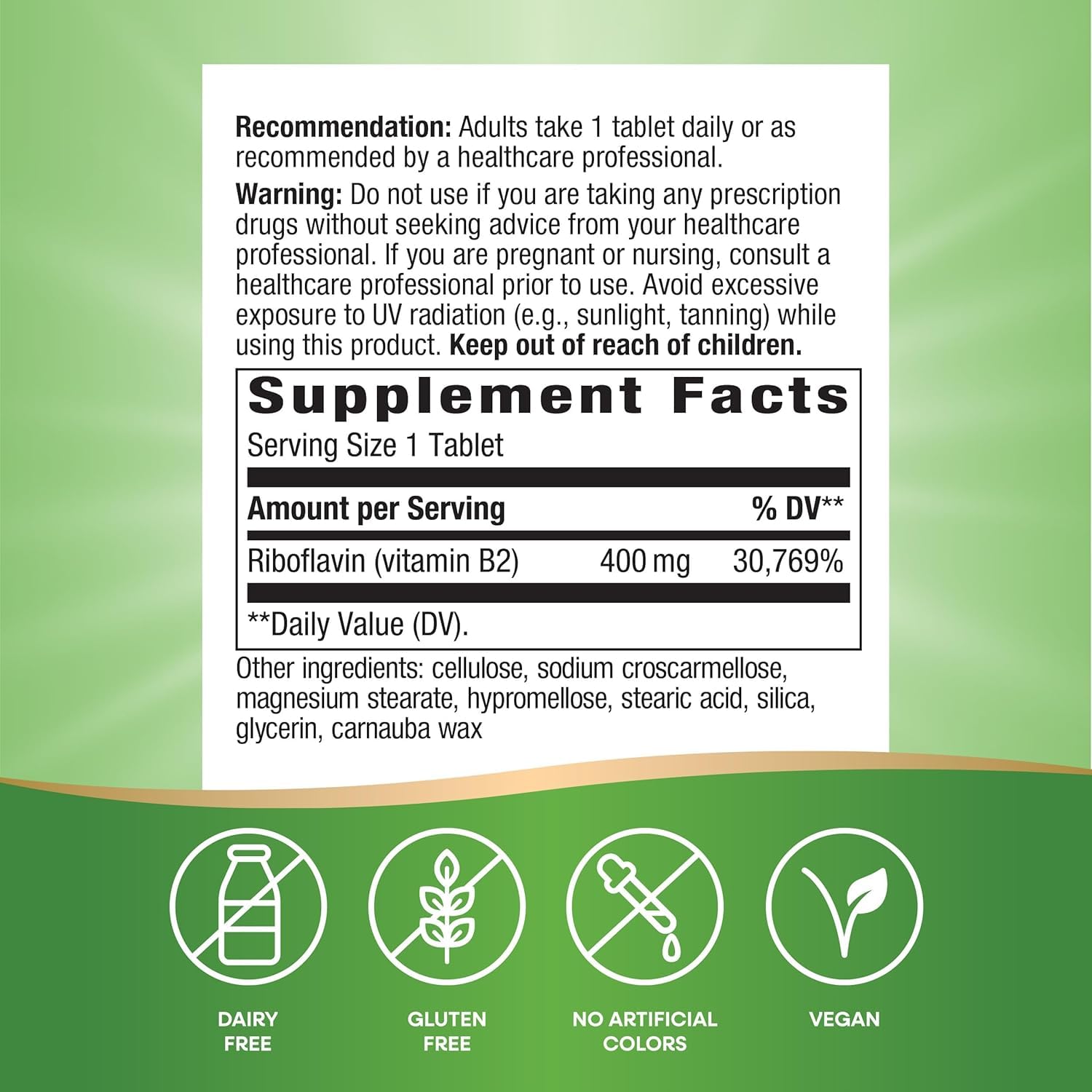 Nature's Way Riboflavin for healthy skin