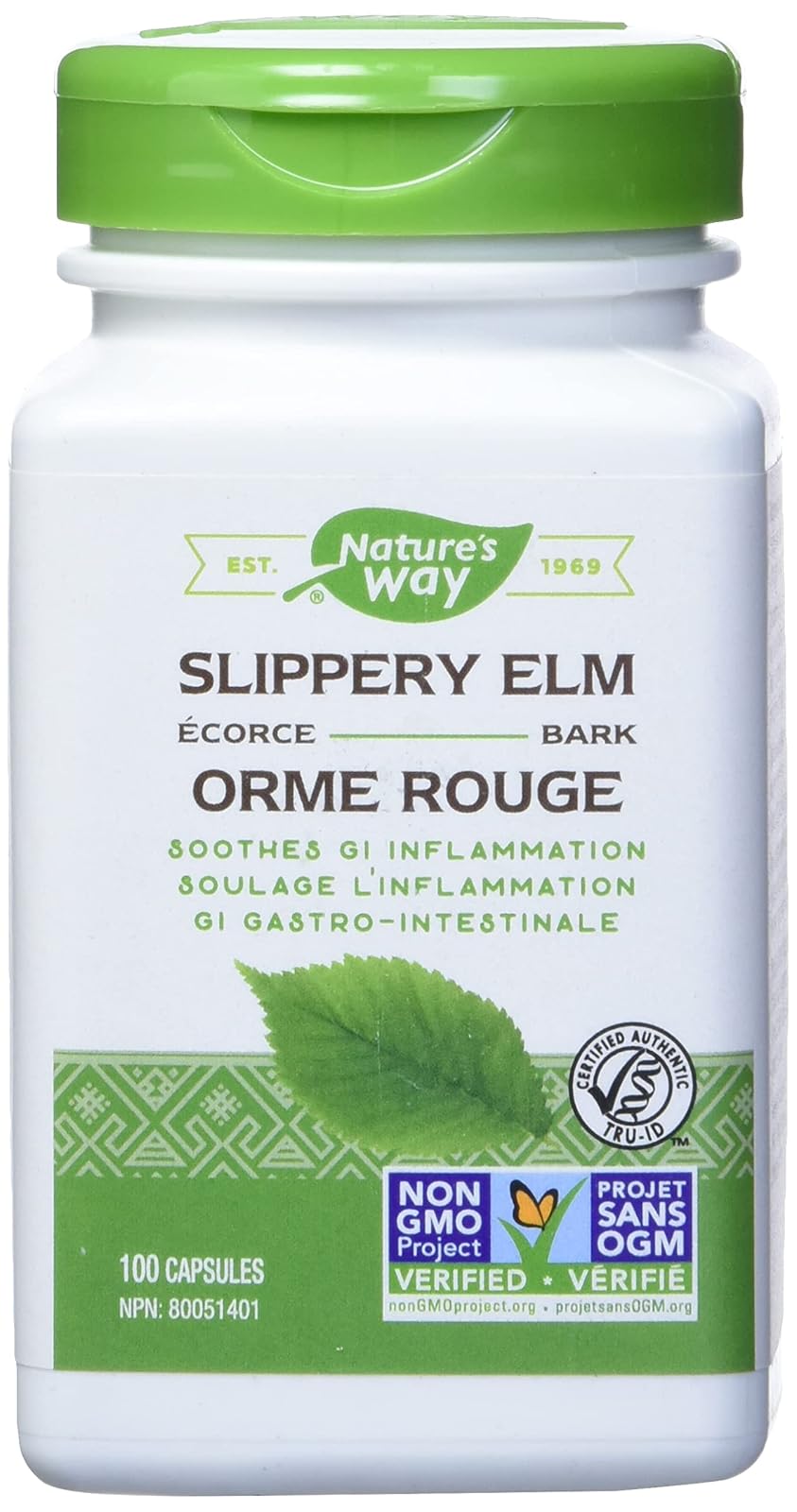 Nature's Way Slippery Elm Bark capsules
