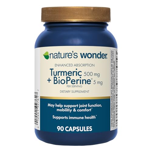 Nature's Wonder turmeric capsules for joint health