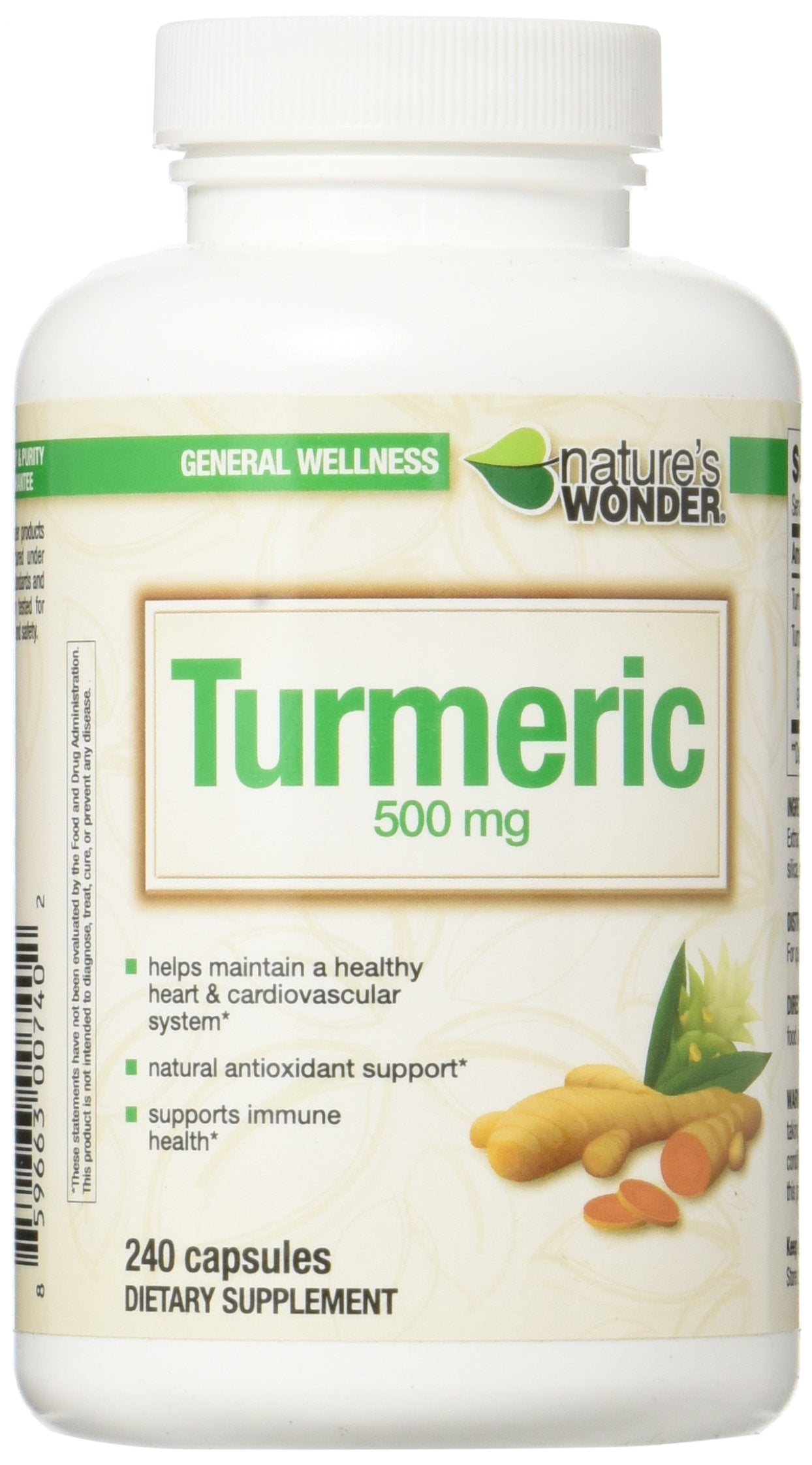 Nature's Wonder turmeric daily supplement