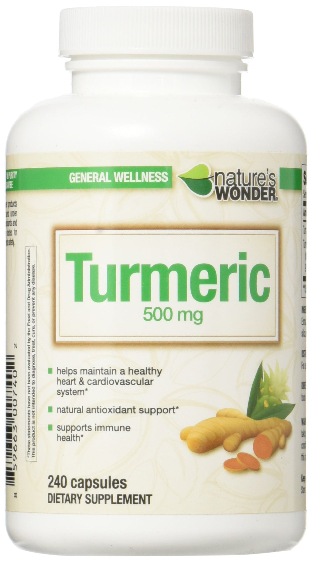 Nature's Wonder turmeric supplement benefits