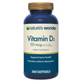 Nature's Wonder Vitamin D3 softgels