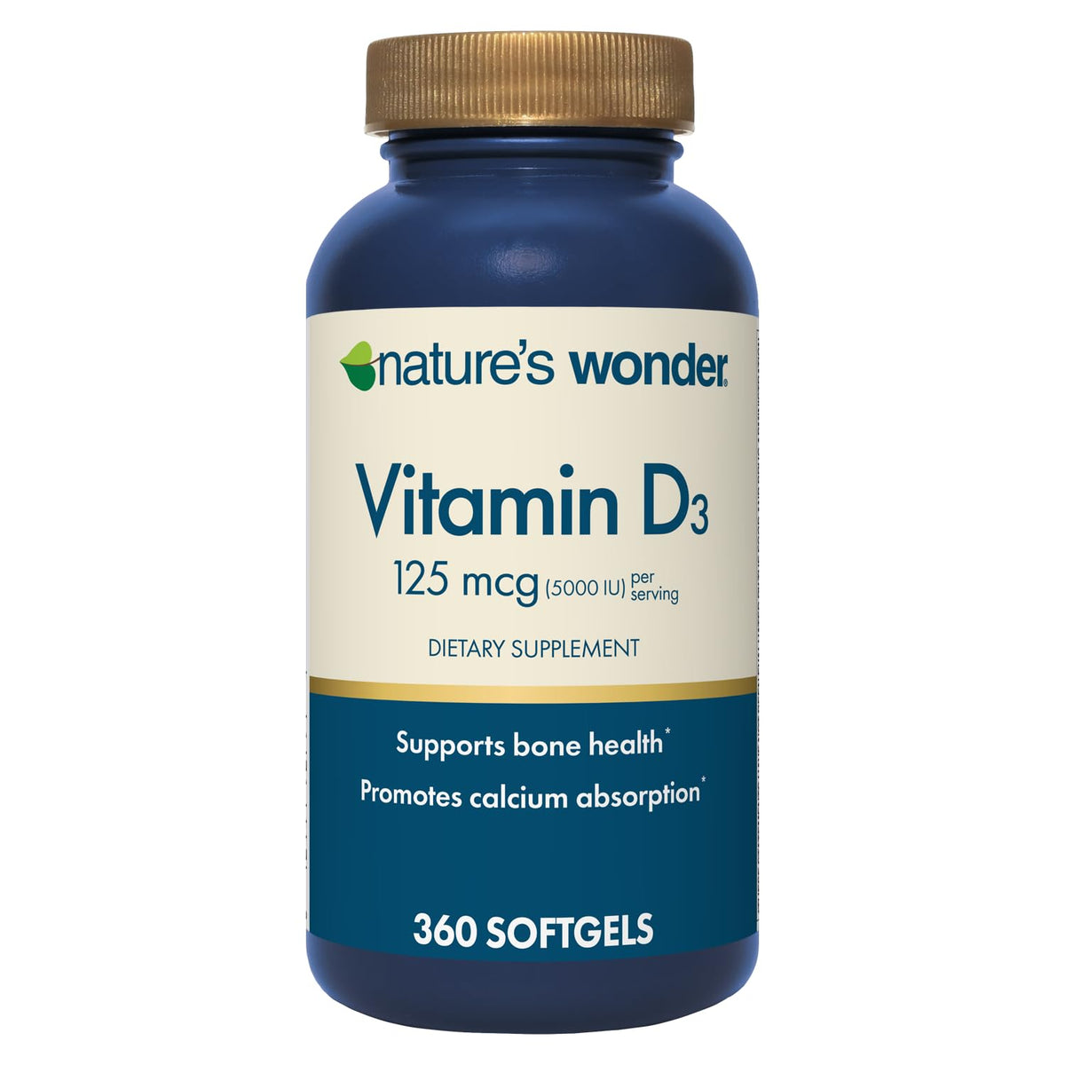 Nature's Wonder Vitamin D3 softgels