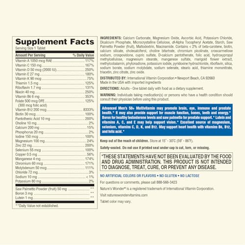 Nature's Wonder vitamins for vitality
