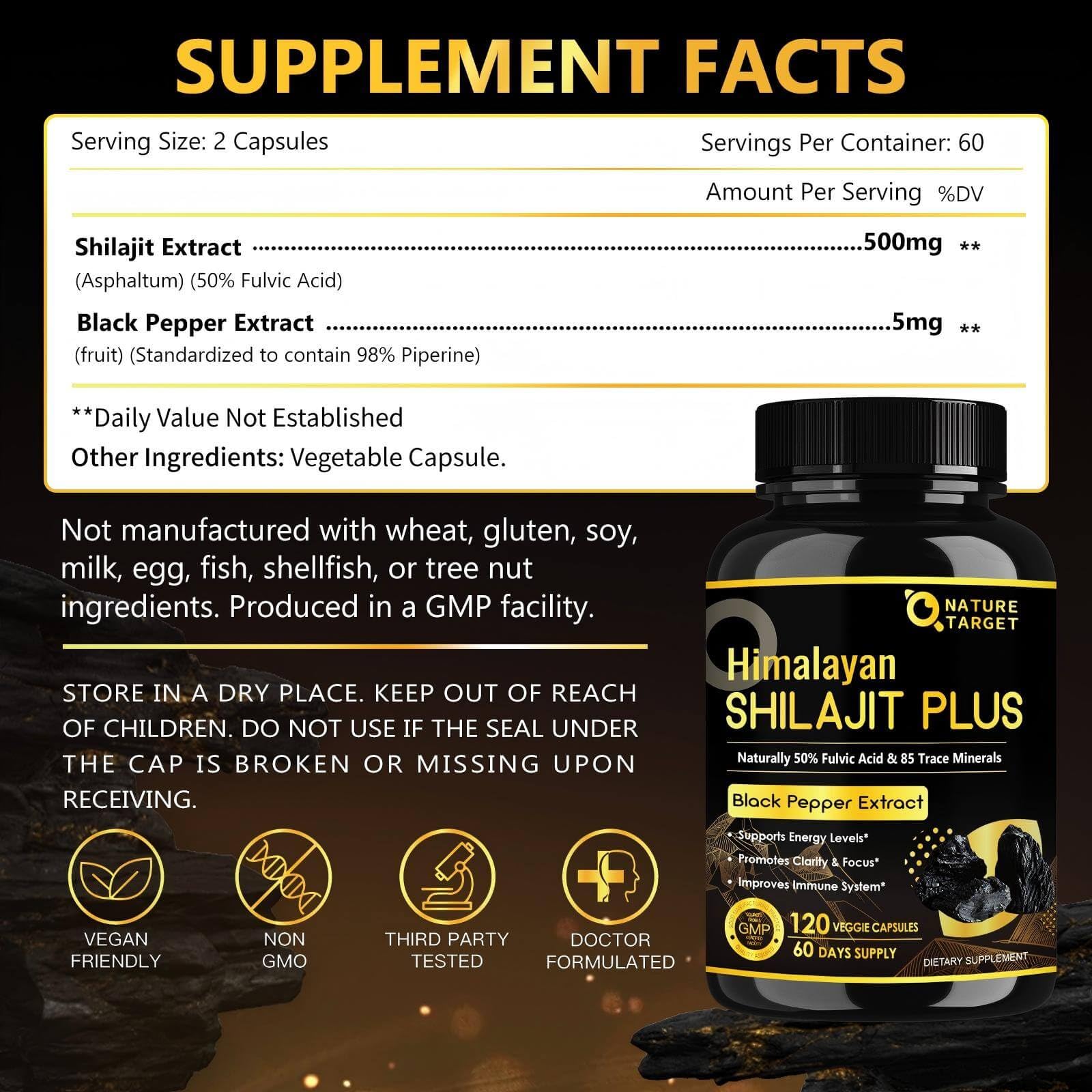 NATURE TARGET shilajit for vitality