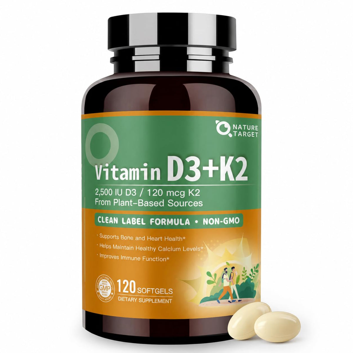 NATURE TARGET Vitamin D3 K2 benefits