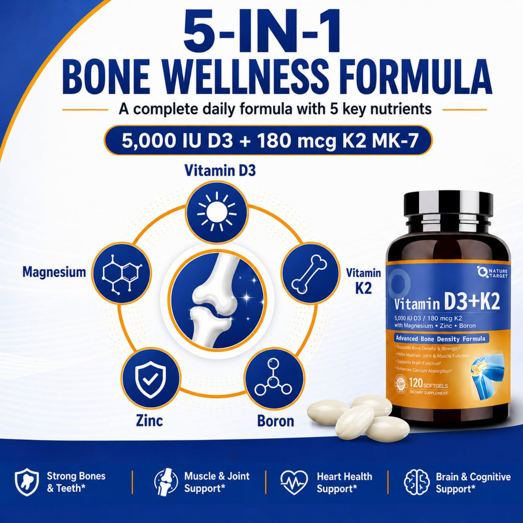 NATURE TARGET Vitamin D3 K2 for bones