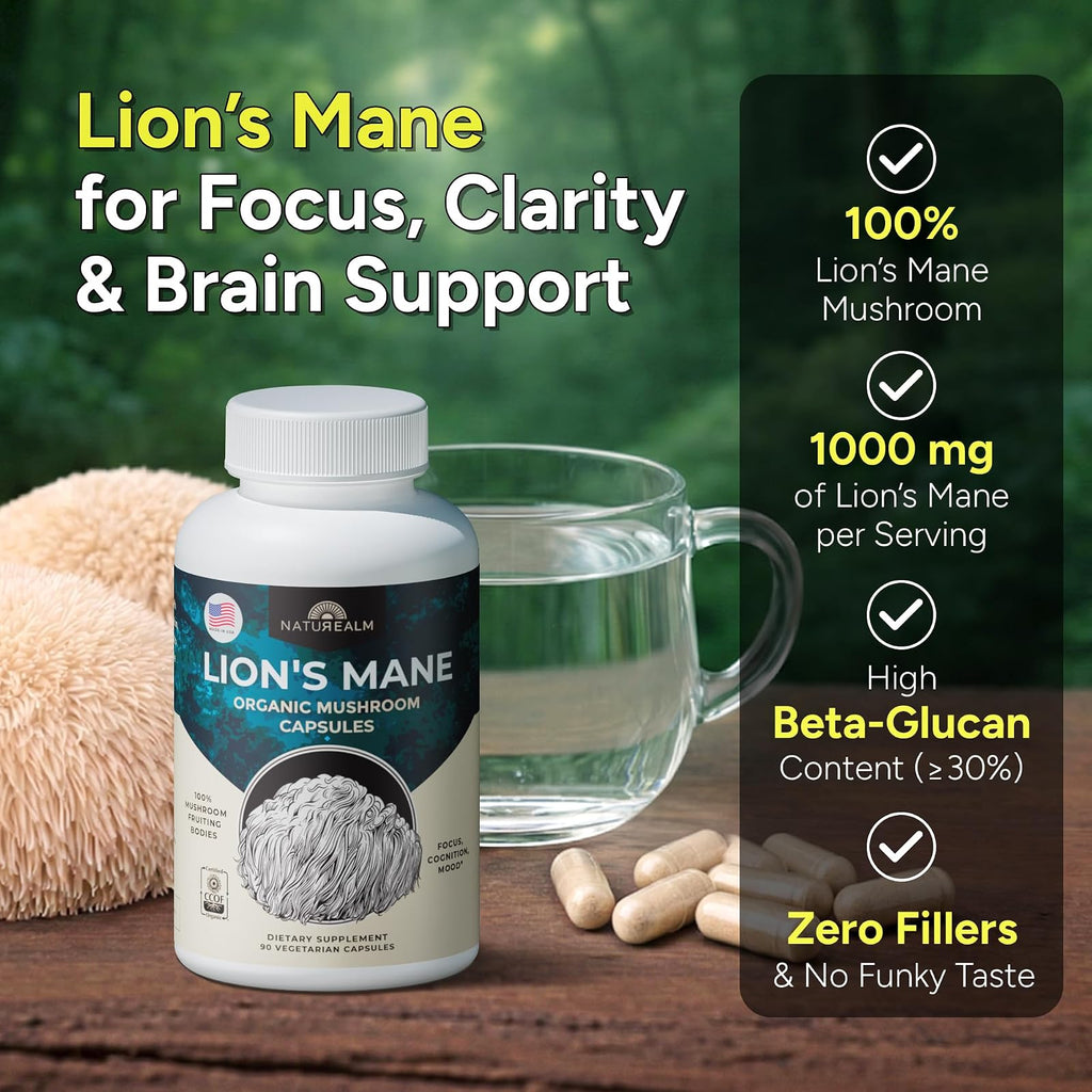 Naturealm lion's mane for cognitive support