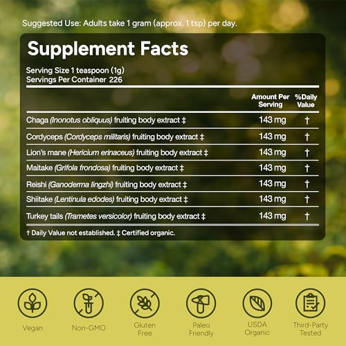 Naturealm mushroom powder for daily wellness