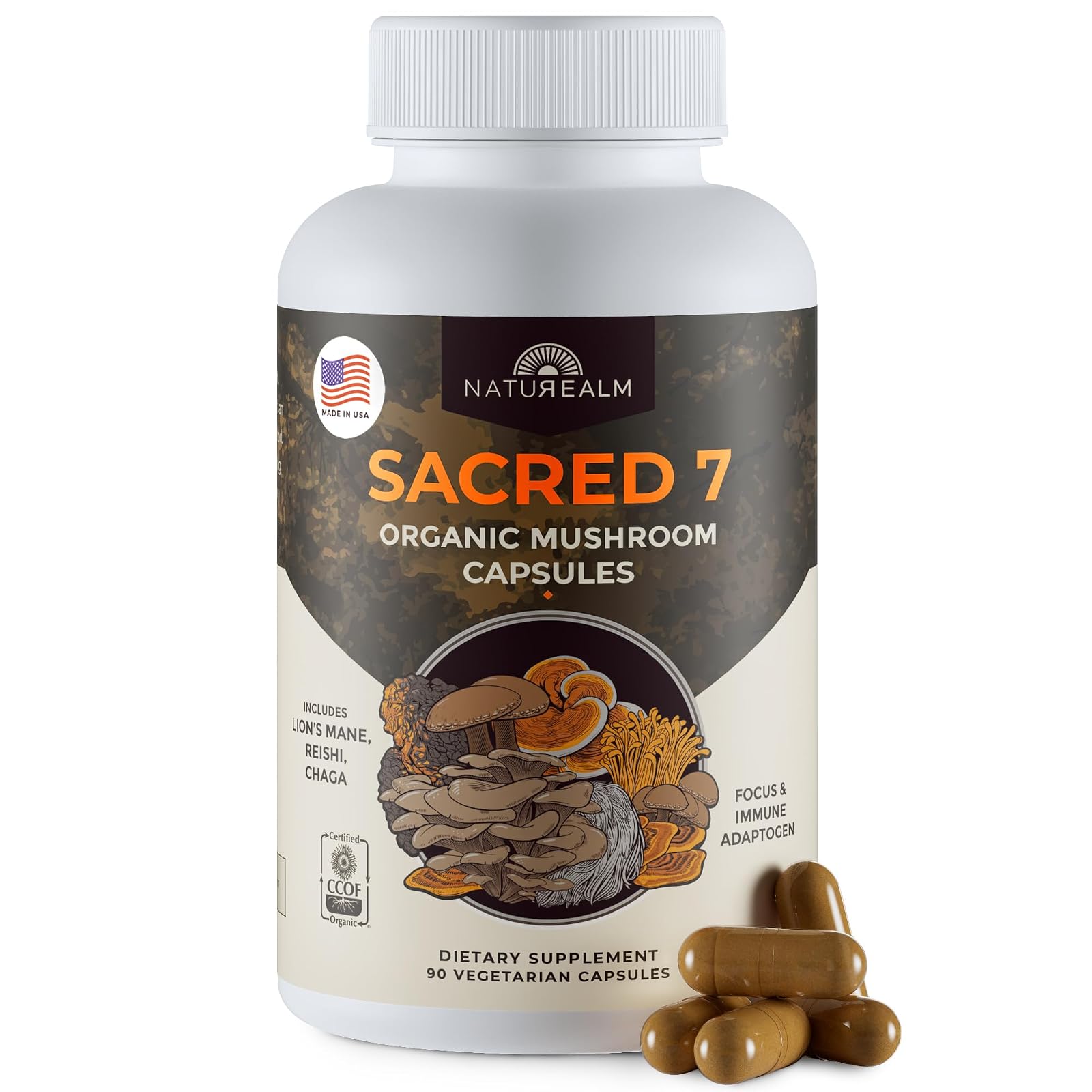 Naturealm mushroom supplement for wellness