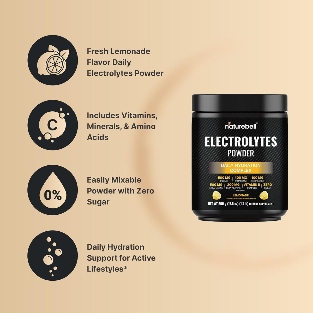 NatureBell 500g electrolytes for energy boost