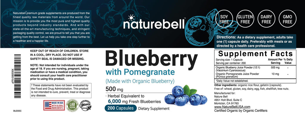 NatureBell blueberry pomegranate capsules