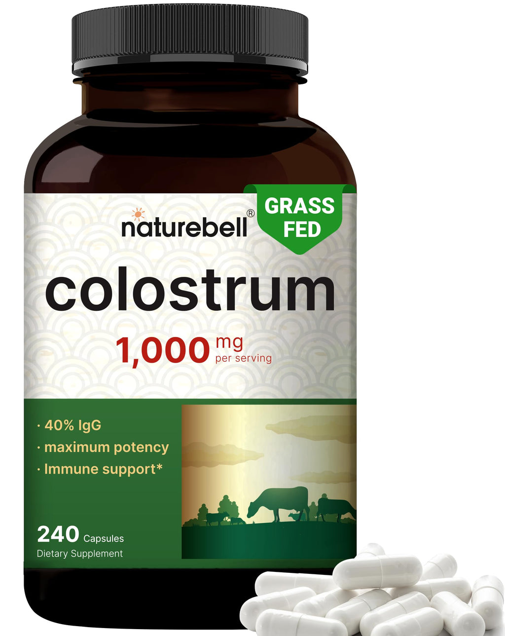 NatureBell bovine colostrum capsules for immunity