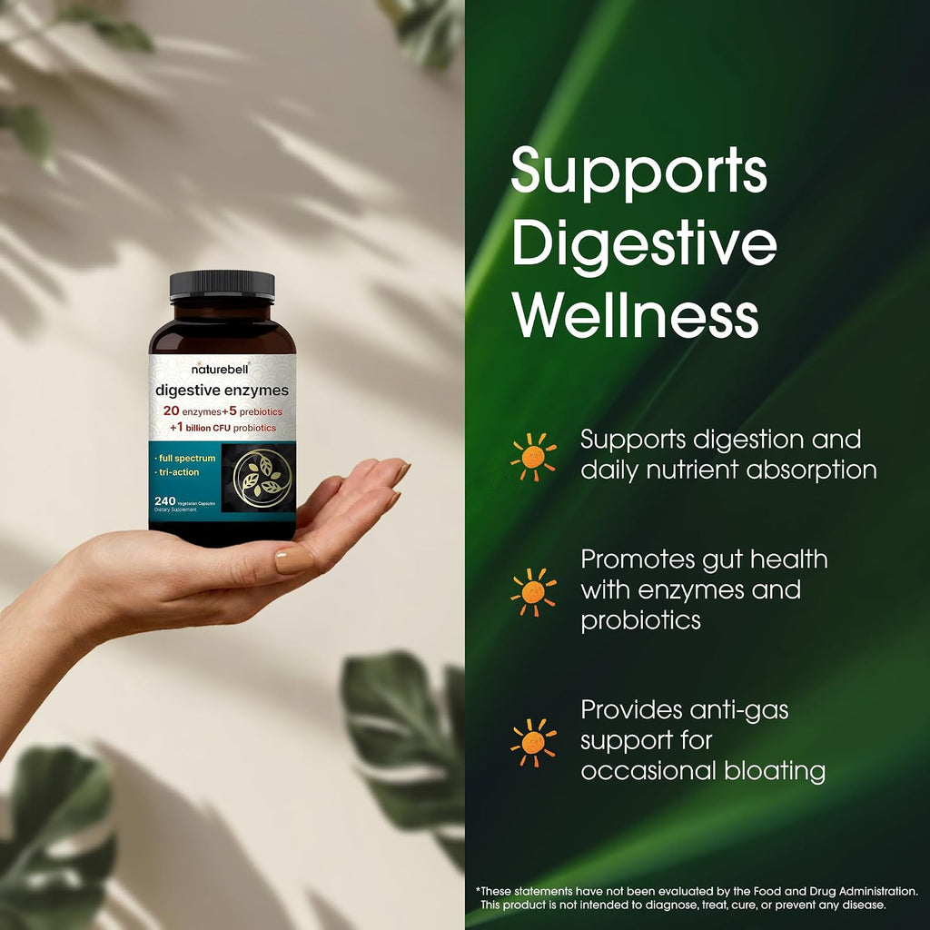 NatureBell digestive enzymes for bloating relief
