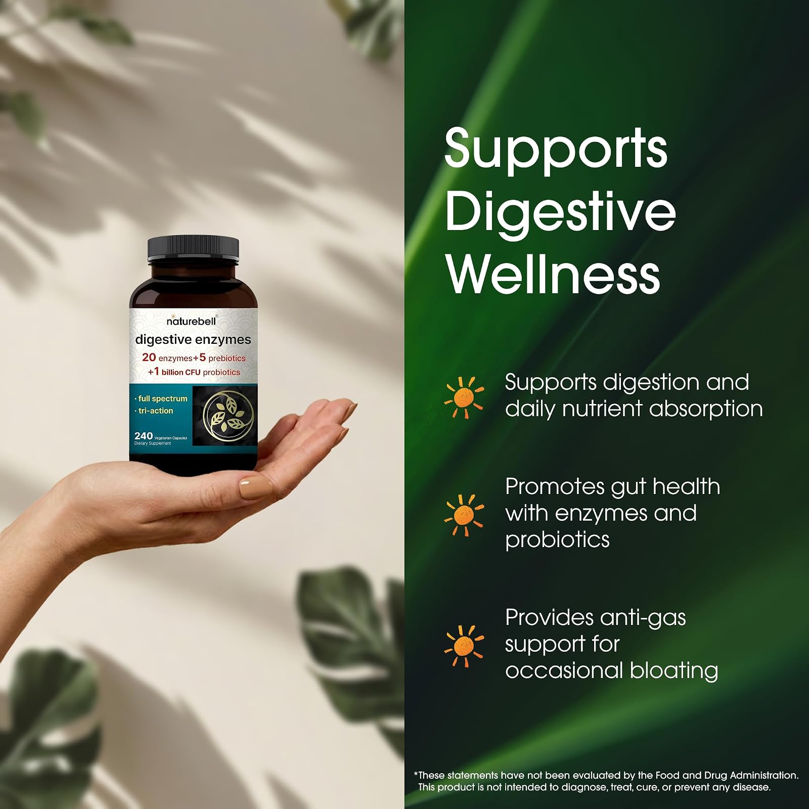 NatureBell digestive enzymes for bloating relief