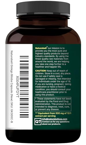 NatureBell herbal ginkgo biloba energy boost
