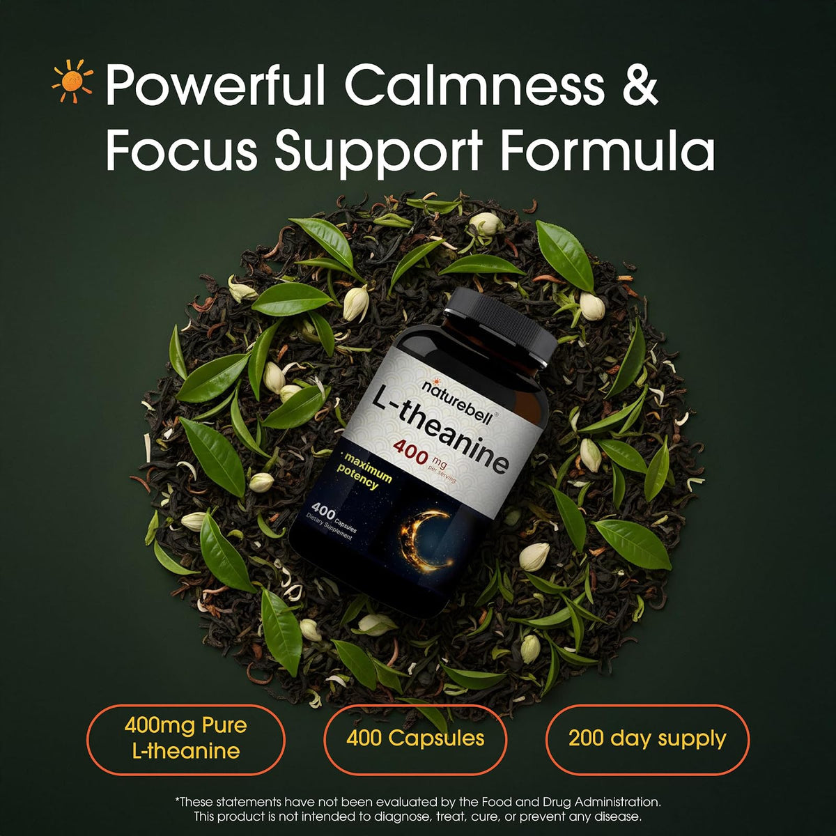 NatureBell l-theanine 400 mg benefits