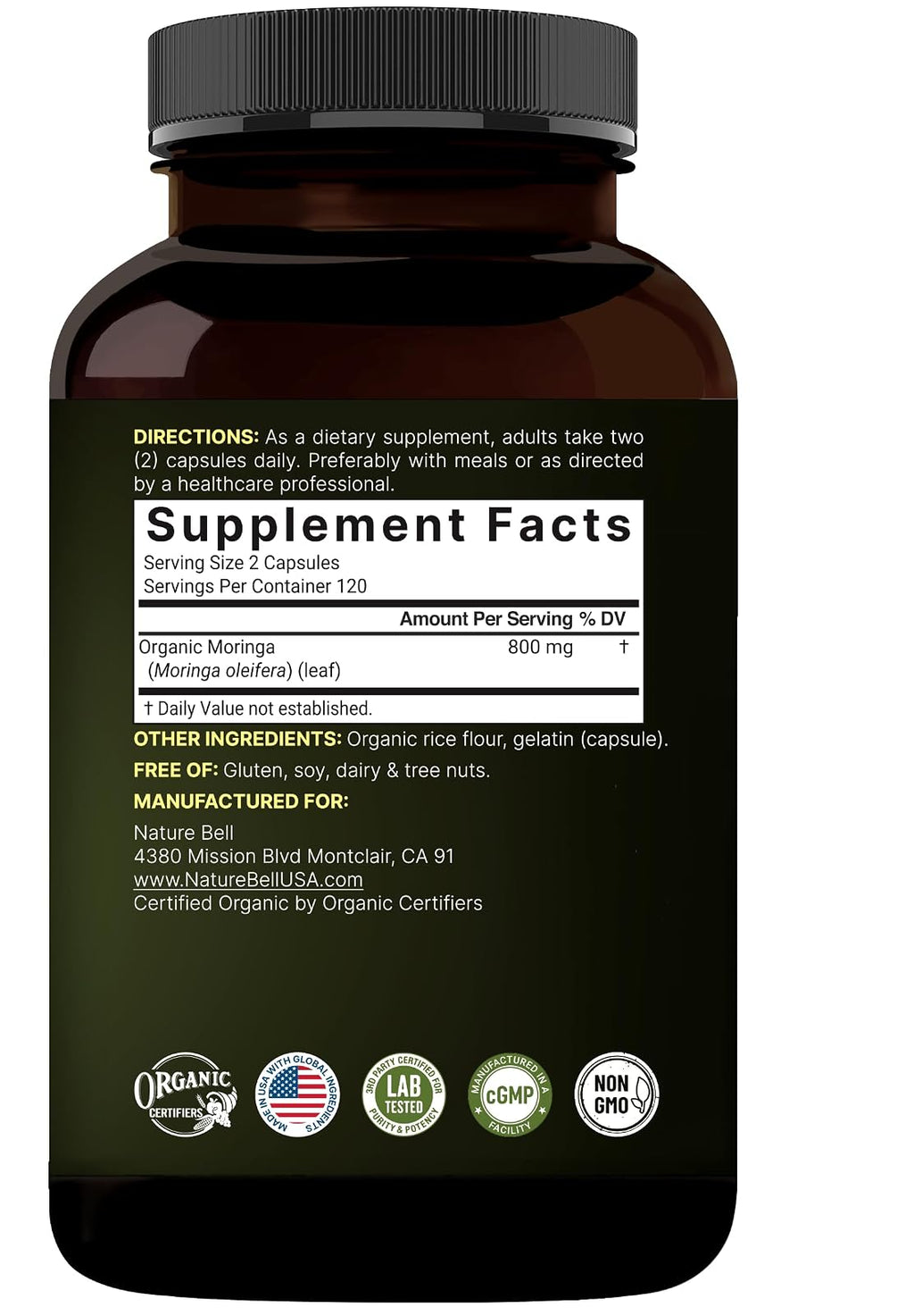 NatureBell moringa capsules 2 pack