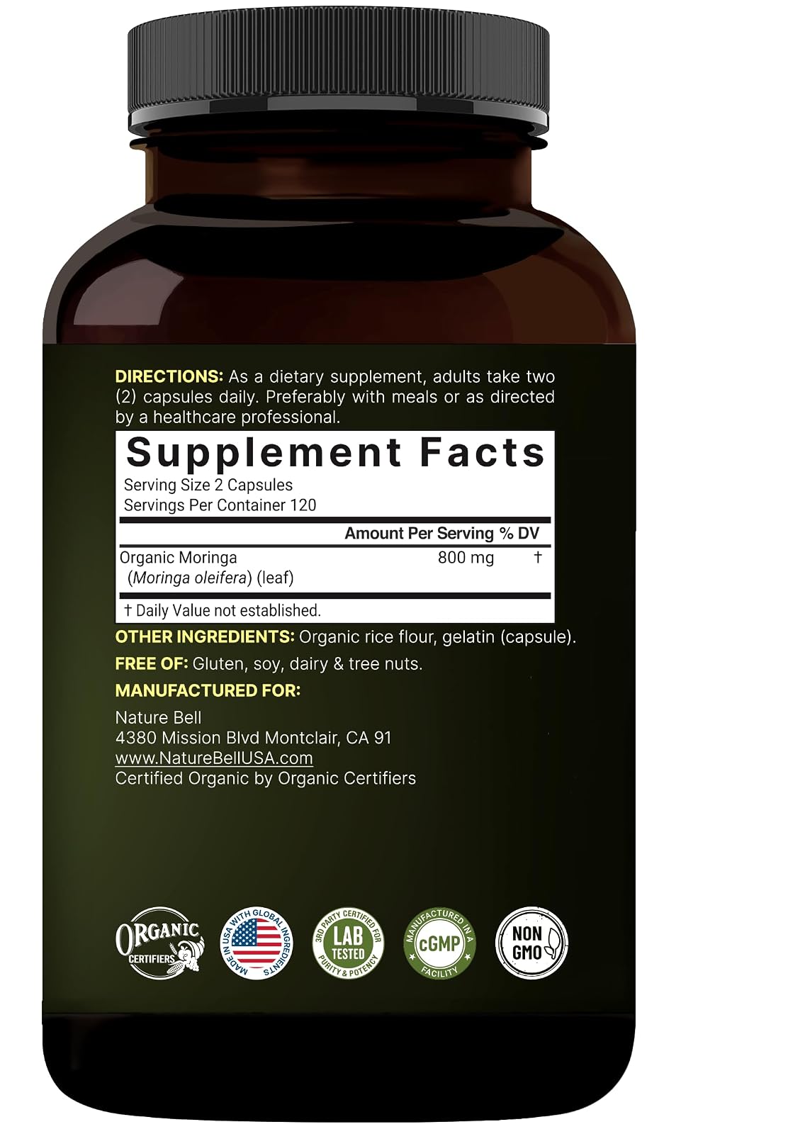 NatureBell moringa capsules 2 pack