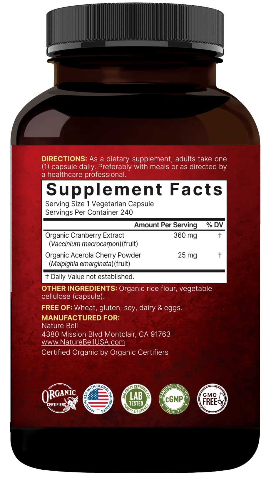 naturebell organic cranberry benefits
