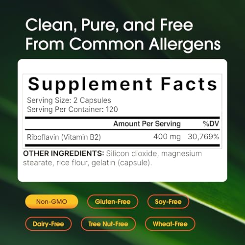 NatureBell Vitamin B2 supports skin health