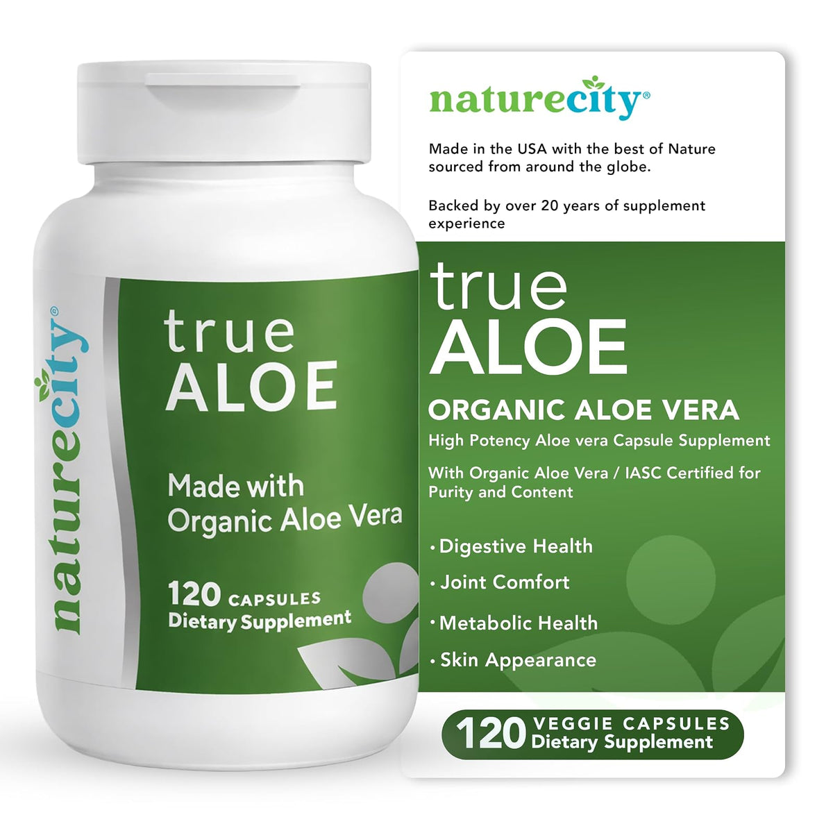 NatureCity TrueAloe organic aloe vera capsules