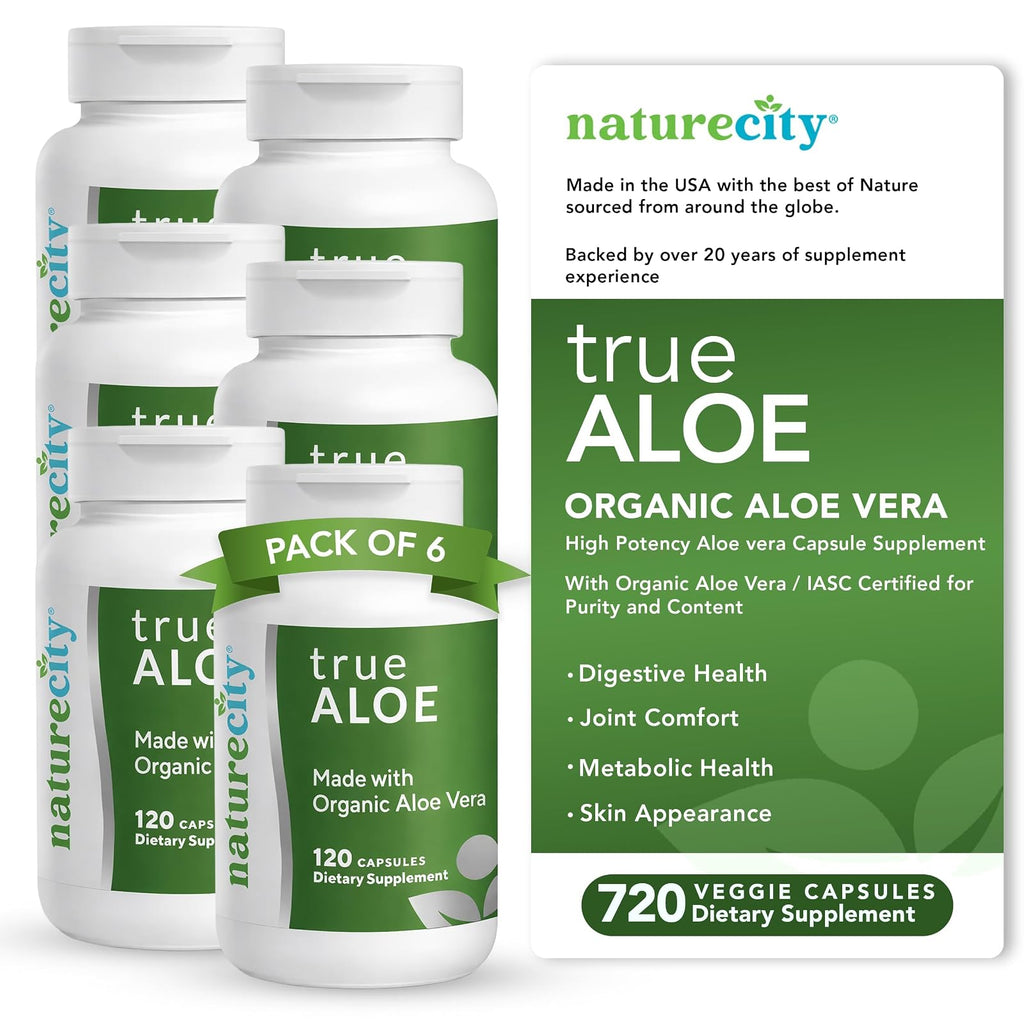 NatureCity TrueAloe organic aloe vera capsules