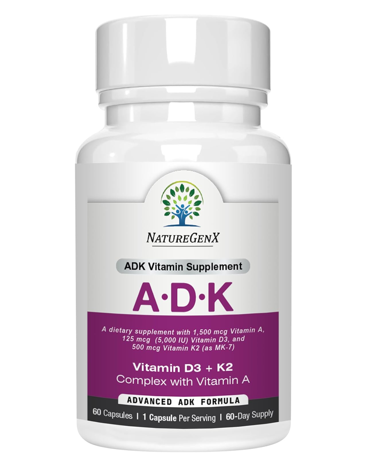 NatureGenX vitamin D3 K2 capsules
