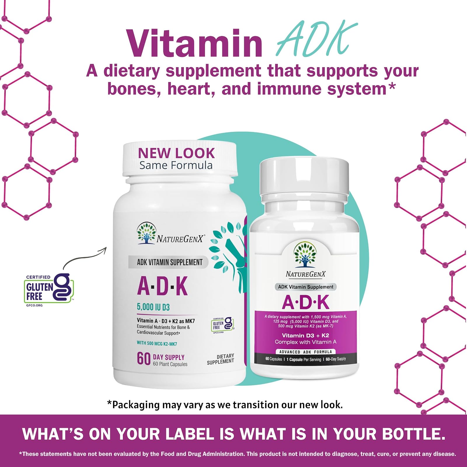 NatureGenX vitamin D3 K2 for bones