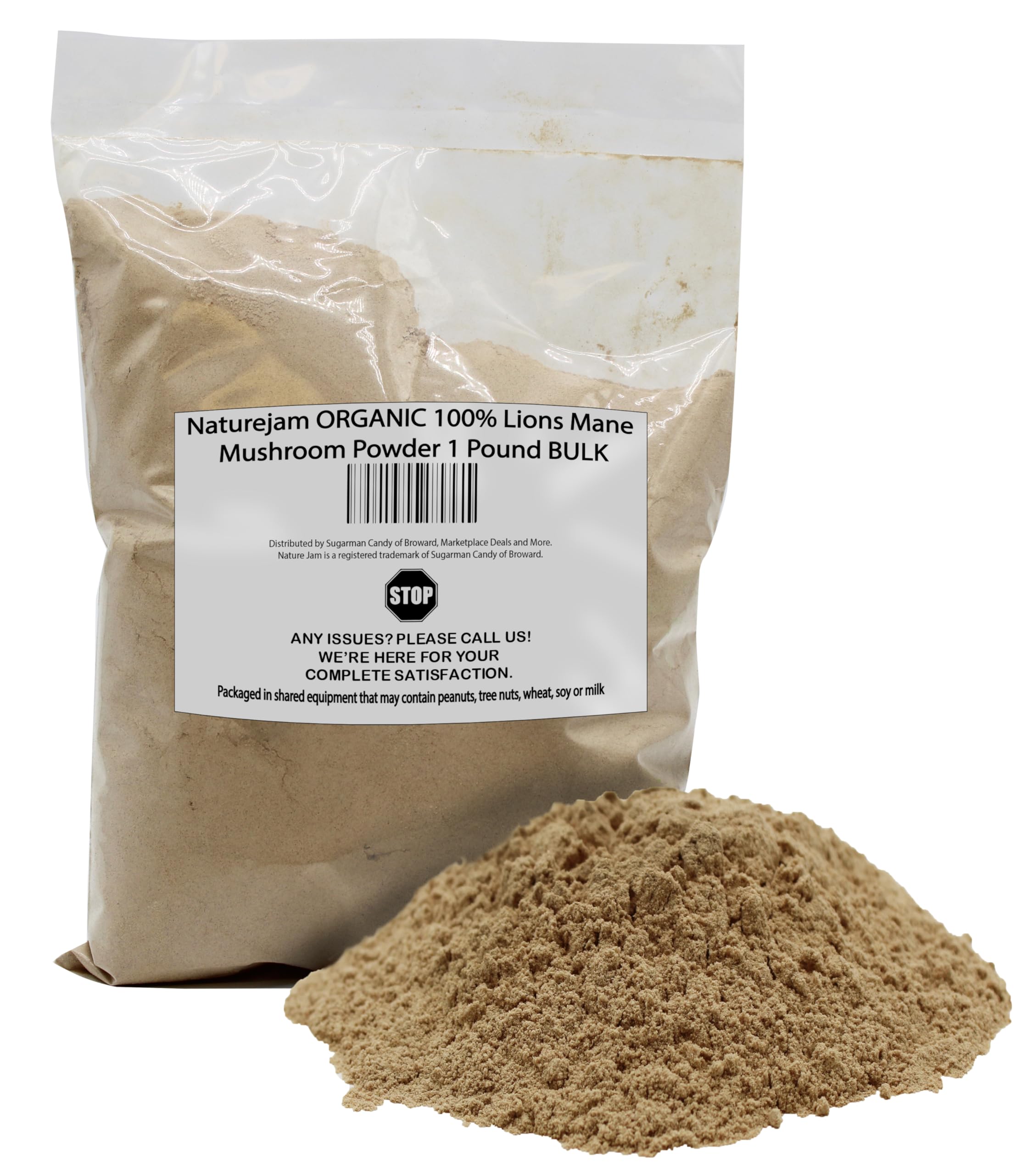 Naturejam organic lion's mane mushrooms for smoothies