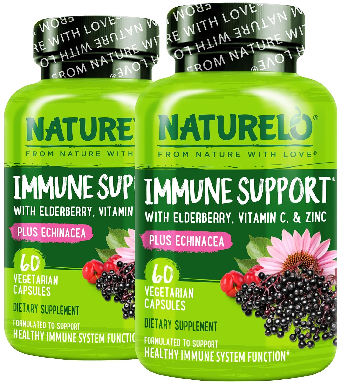 NATURELO elderberry vitamin C capsules