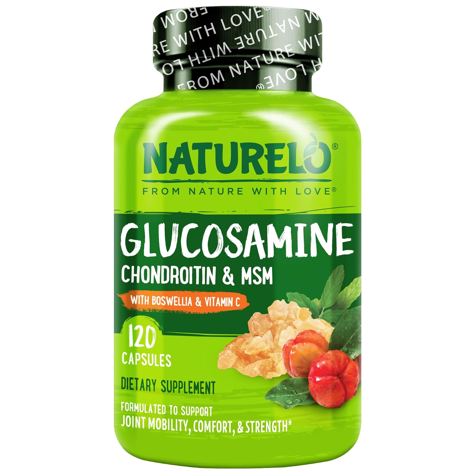 NATURELO glucosamine joint support capsules