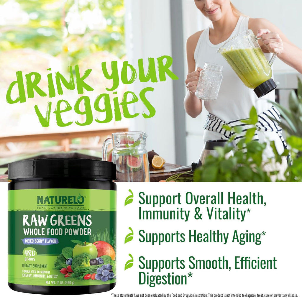 NATURELO greens powders with antioxidants