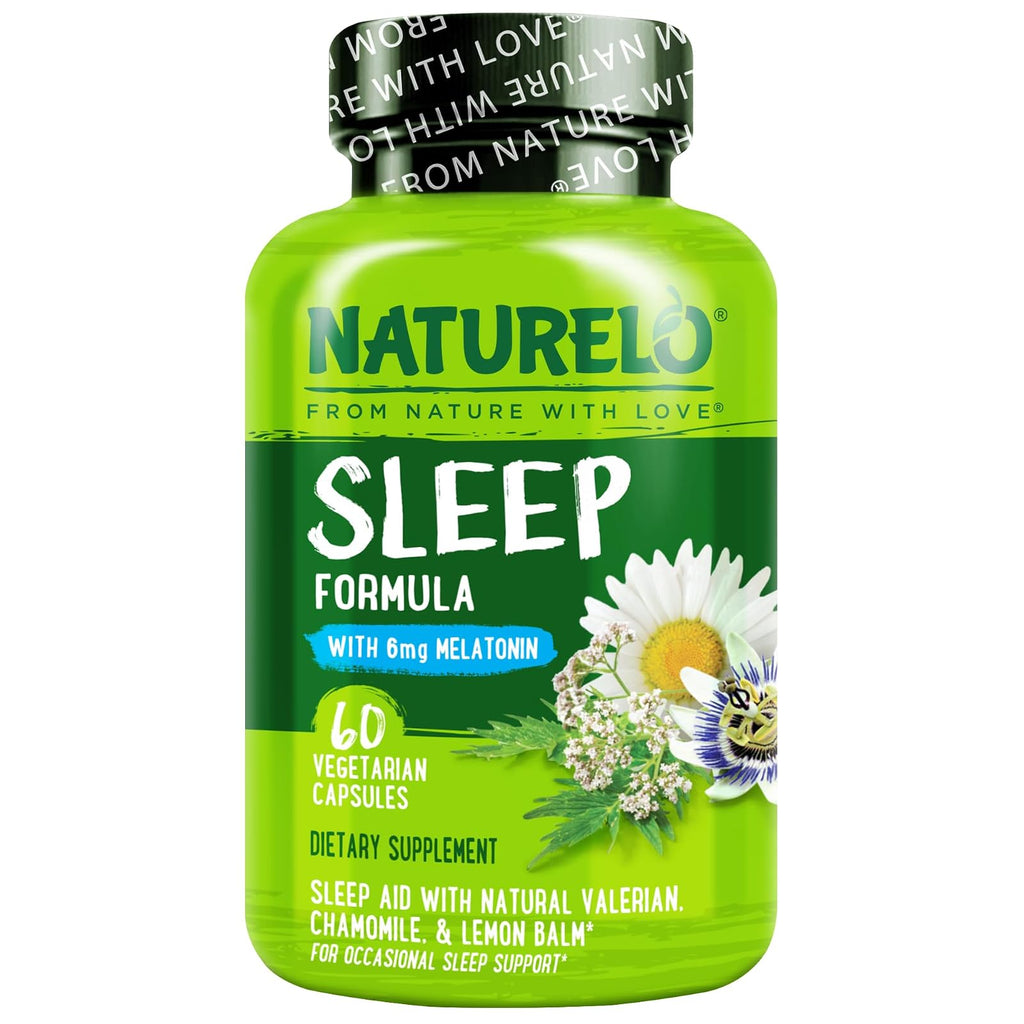 NATURELO melatonin sleep aid capsules