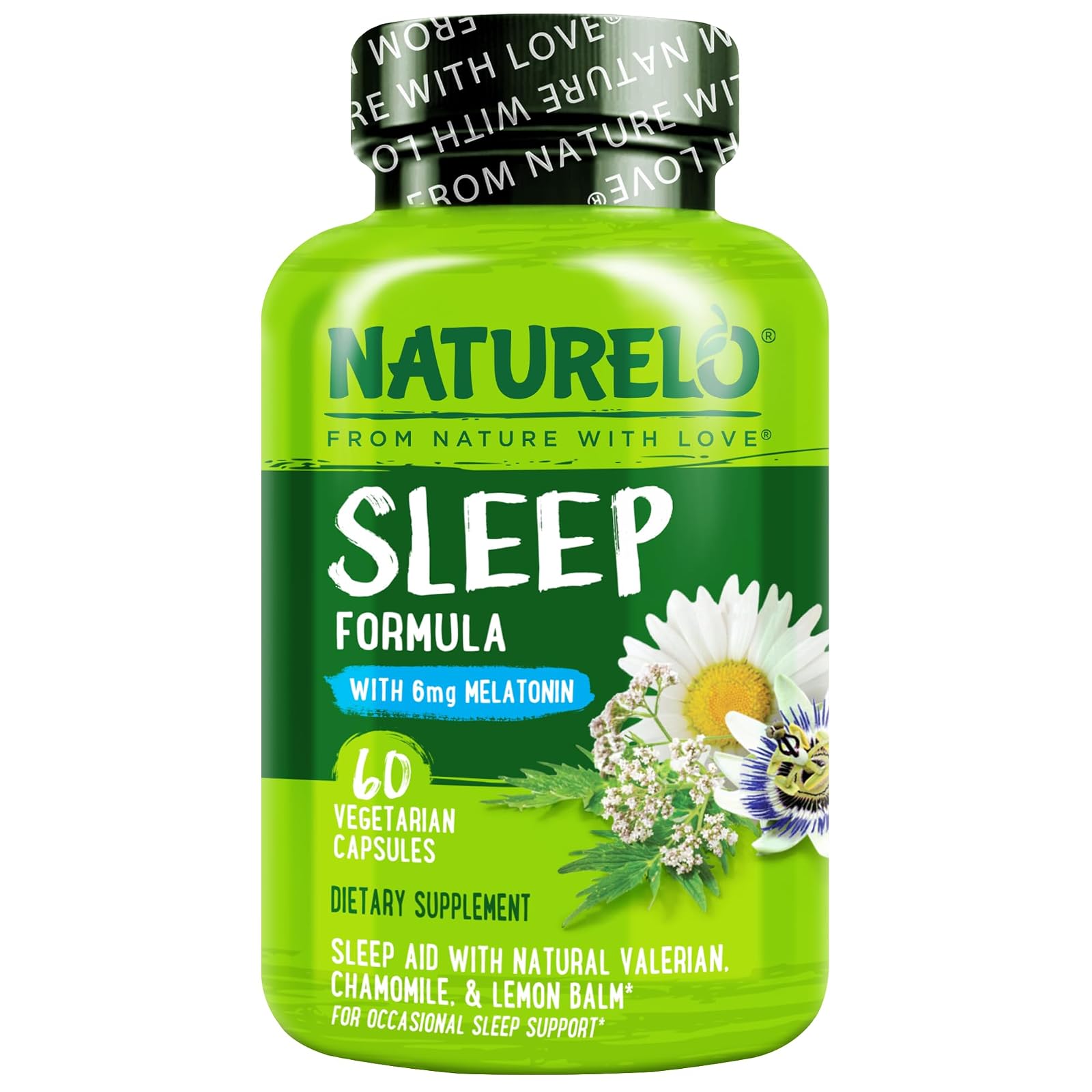 NATURELO melatonin sleep aid capsules