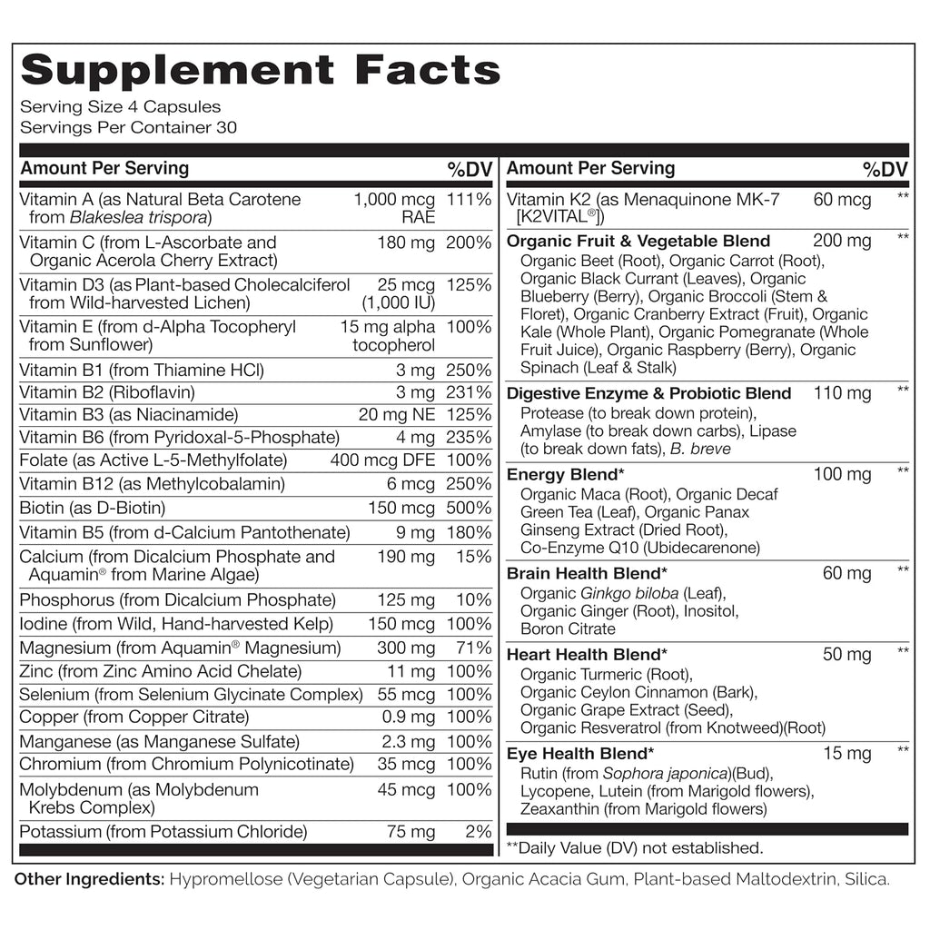 NATURELO multivitamin capsules for energy