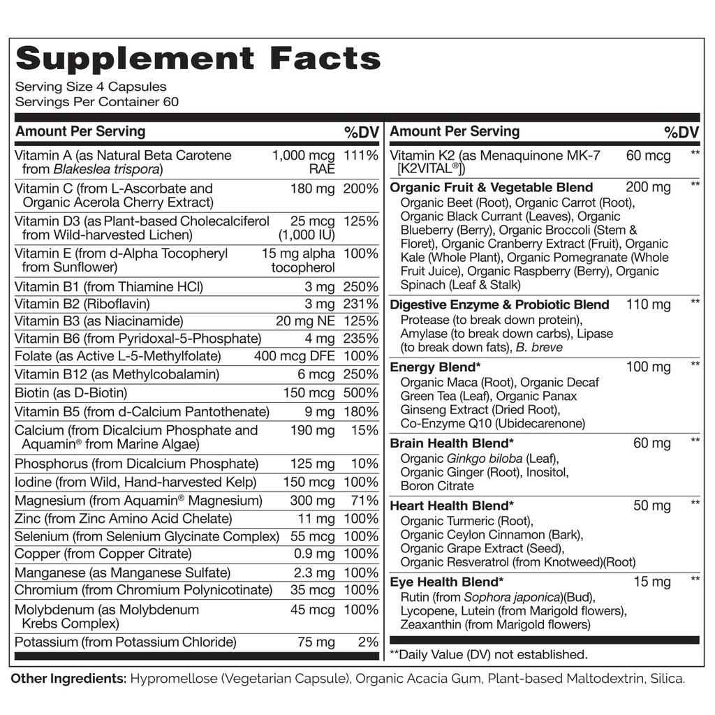 NATURELO multivitamins for overall vitality