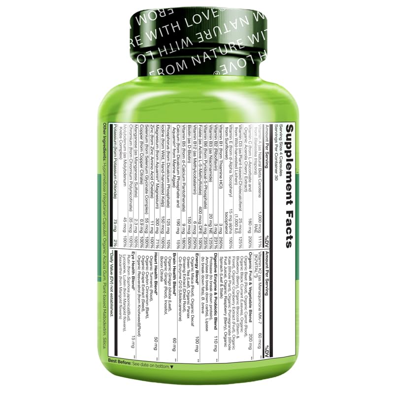 NATURELO multivitamins for overall wellness