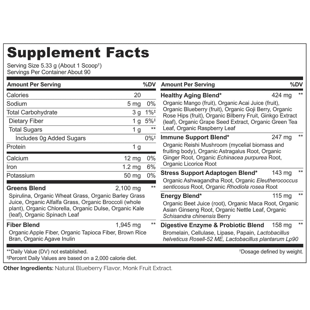 NATURELO superfood powder for smoothies