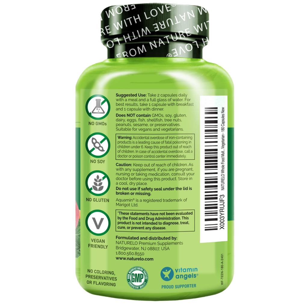 NATURELO vegetarian multivitamins for teens