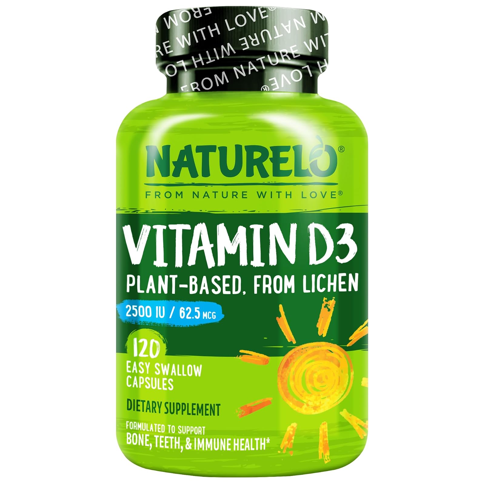 NATURELO Vitamin D3 2500 IU capsules