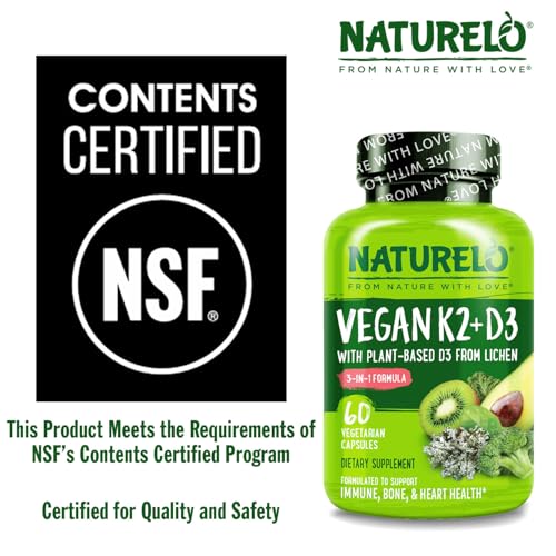 NATURELO vitamin D3 K2 health support