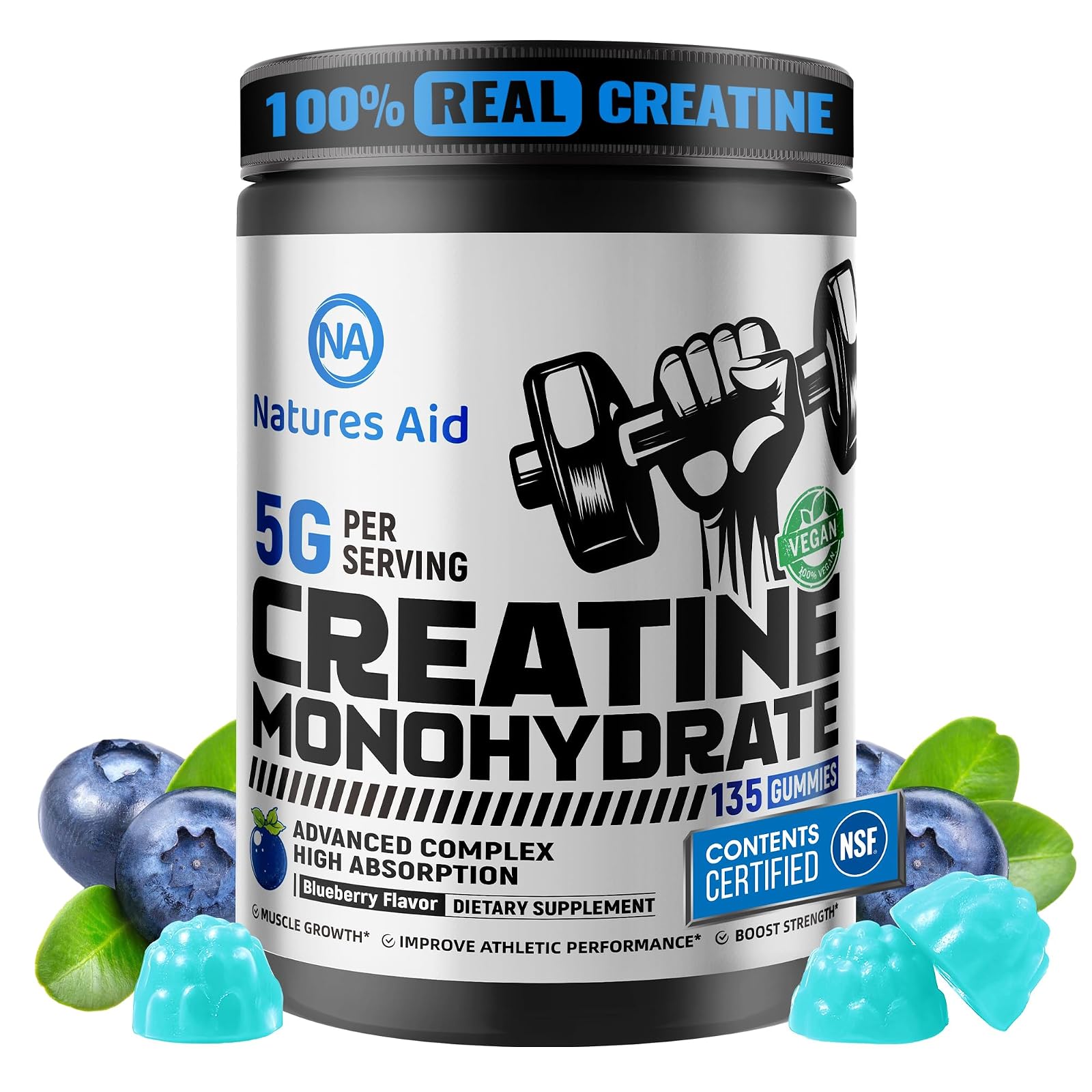 Natures Aid creatine gummies for energy