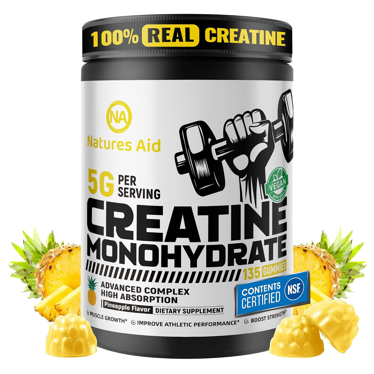 Natures Aid creatine gummies for energy